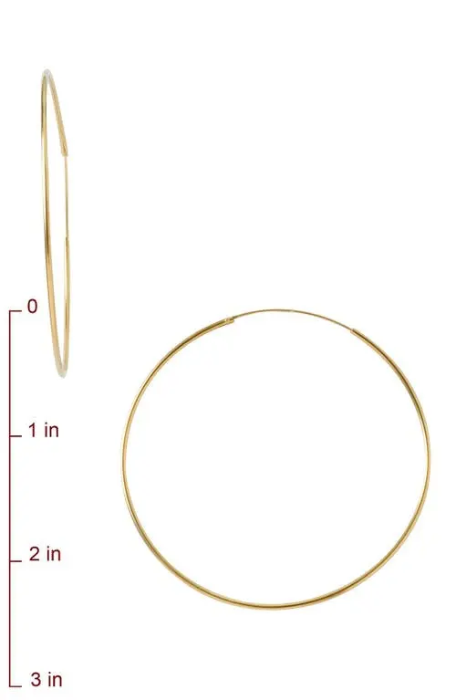 Argento Vivo Extra Large Endless Hoop Earrings - Gold