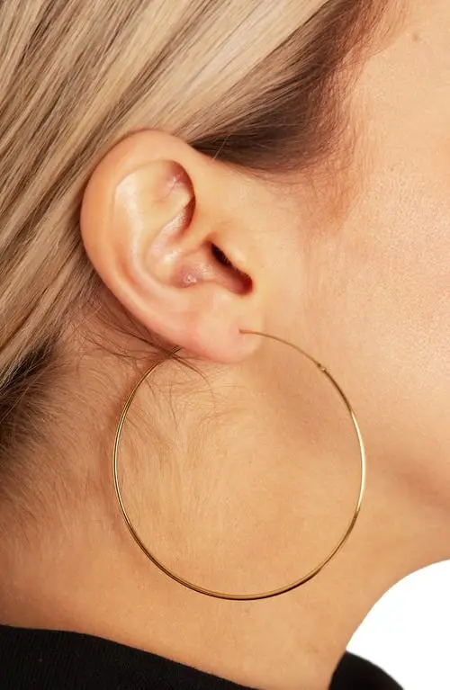 Argento Vivo Extra Large Endless Hoop Earrings - Gold