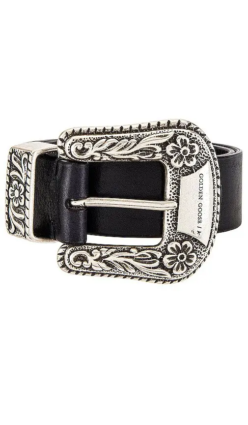 GOLDEN GOOSE Washed Leather Lace Belt