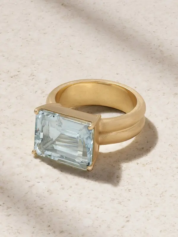 Irene Neuwirth Gemmy Gem 18-karat Aquamarine Ring - Gold