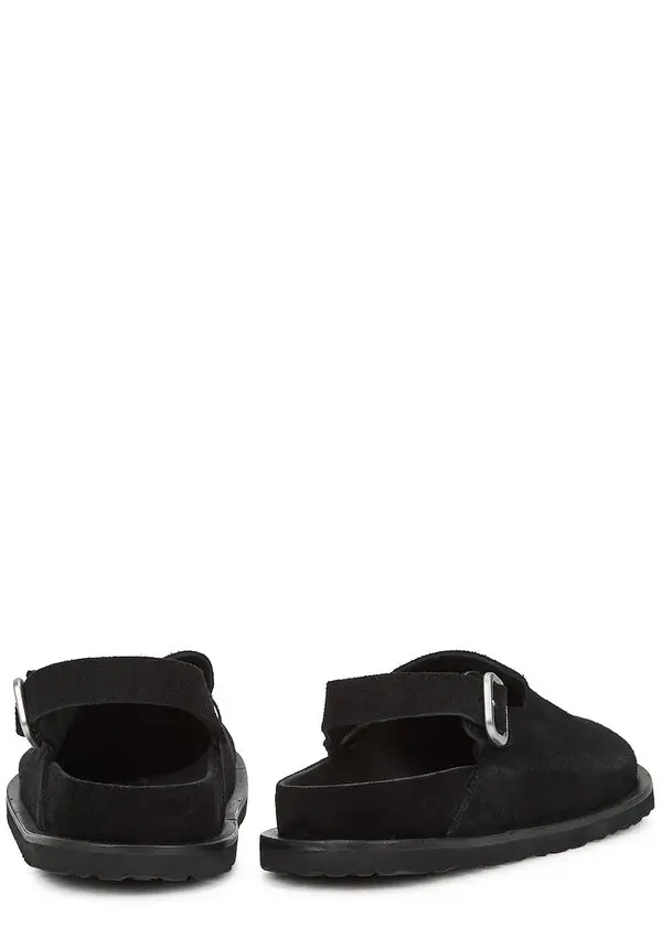 靴 JIL SANDER+ BIRKENSTOCK BERLIN BLACK 40 Jil Sander X Birkenstock Berlin Suede Sliders In Black - 33% Off