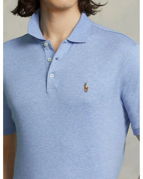 Polo Ralph Lauren Soft Cotton Polo Shirt - Blue Heather
