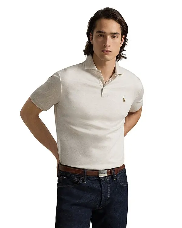 Polo Ralph Lauren Classic Fit Soft Cotton Polo Shirt - State Heather