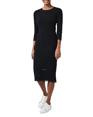 HOBBS LONDON Myra Eyelet Knit Dress