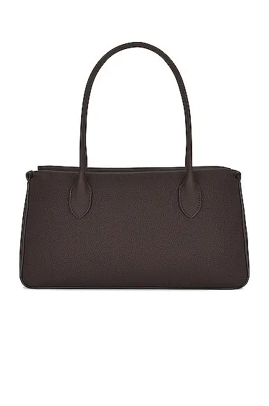 THE ROW E/w Top Handle Bag In Chocolate