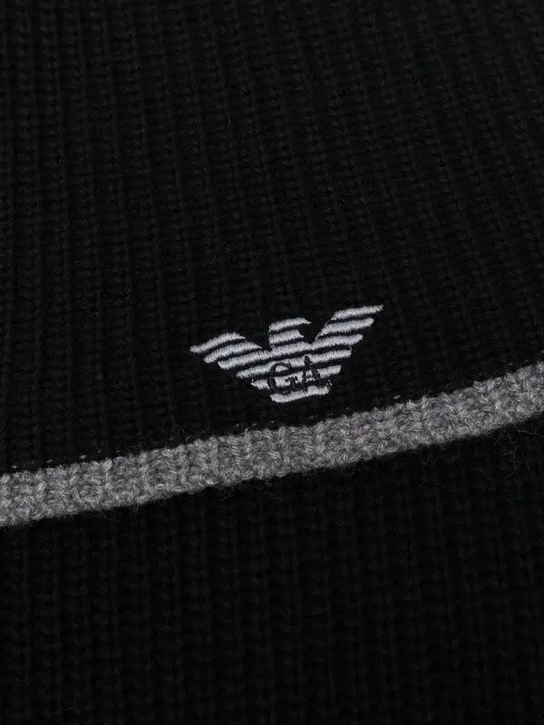 Emporio Armani Embroidered Logo Scarf