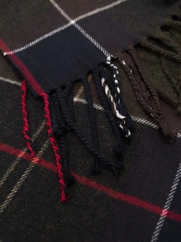 Barbour Check-print Fringed Scarf