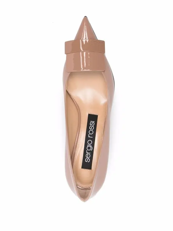 SERGIO ROSSI 45mm Sr1 Metallic-panel Pumps - Neutrals