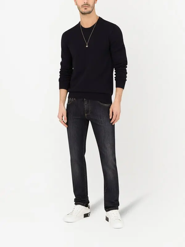 Dolce & Gabbana Round-neck Cashmere Jumper - Blue