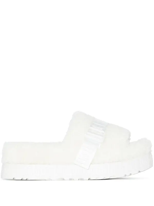UGG Fluffita Flatform Sandals - White