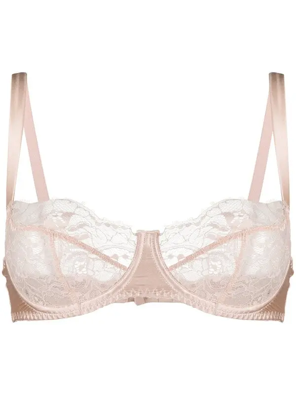 FLEUR OF ENGLAND Sig Lace Balconette Bra - Pink