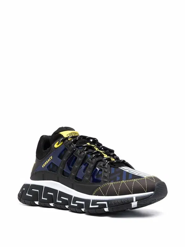 Versace Trigreca Panelled Cut-out Sneakers