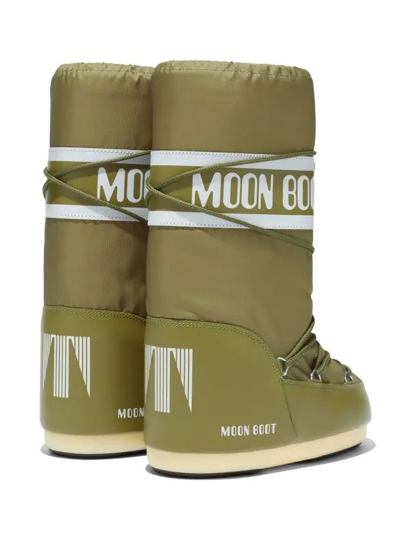 Moon Boot Icon Snow Boots In Green 40% Off Editorialist