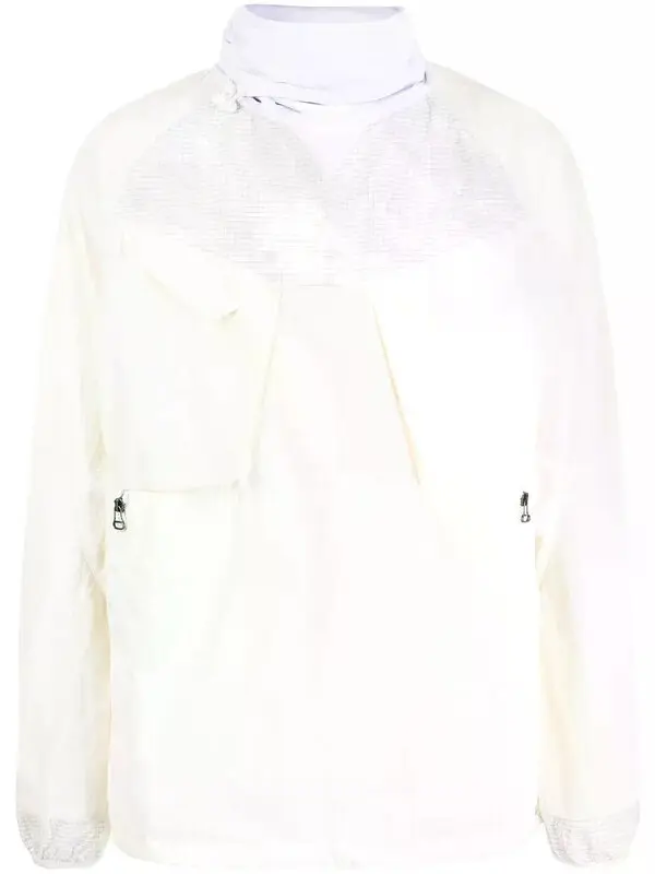 MAHARISHI Pullover Funnel-neck Jacket - White