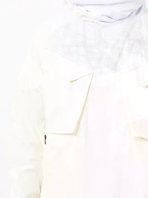 MAHARISHI Pullover Funnel-neck Jacket - White