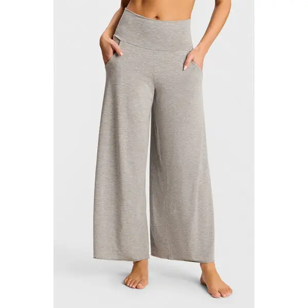 Commando Butter High Waist Wide Leg Lounge Pants - Heathered Gray