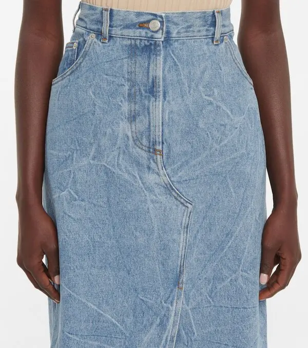 Dries Van Noten Denim Maxi Skirt