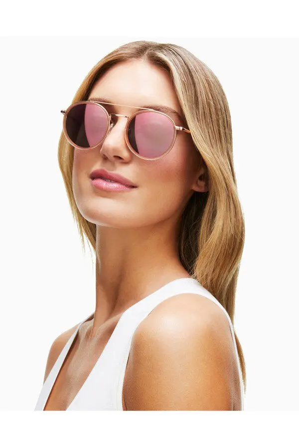 Ramy Brook Monaco Round Sunglasses - Orange | Editorialist display picture 2