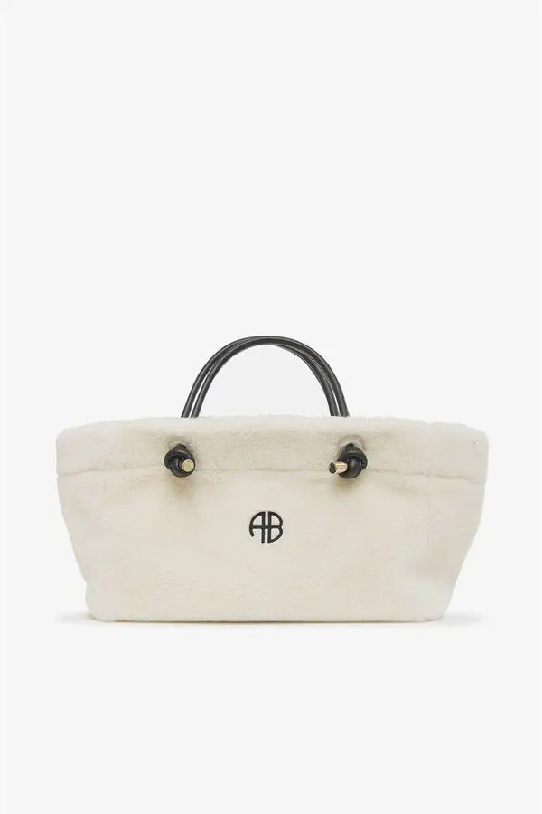 ANINE BING Mini Saffron Tote Cream