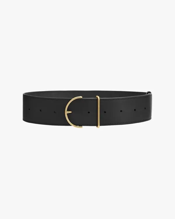 Cuyana Wide Leather Belt - Black