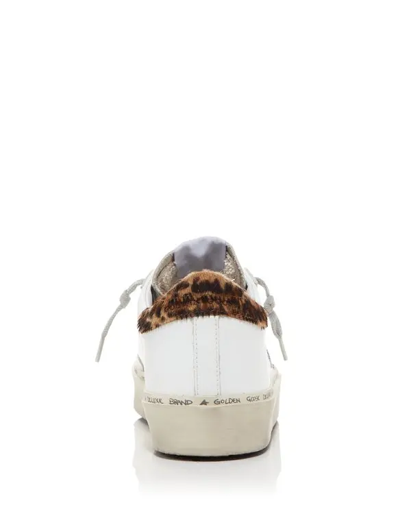 GOLDEN GOOSE Hi Star Real Calf Hair Low Top Sneakers - White/green