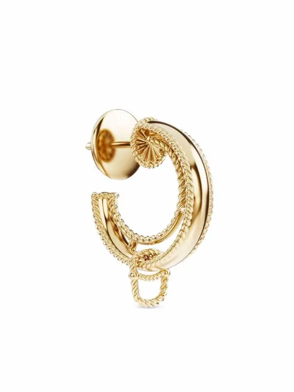 Dolce & Gabbana 18kt Yellow Alphabet Hoop Earring - Gold