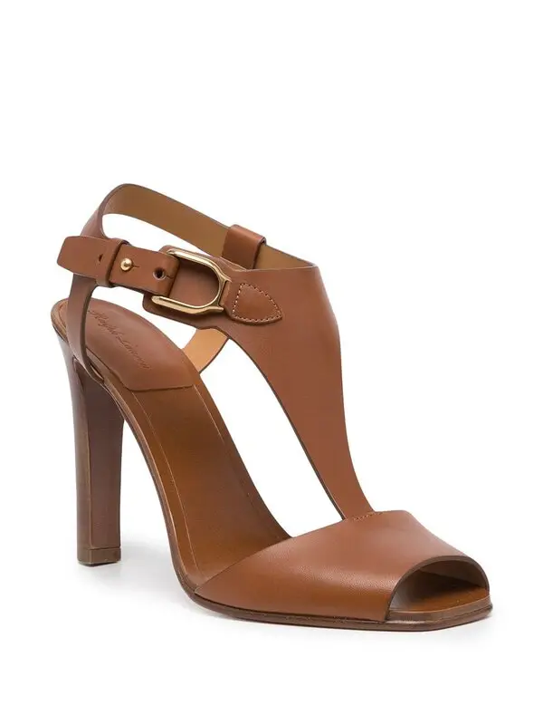 Ralph Lauren Emilie Leather High Heel Sandals