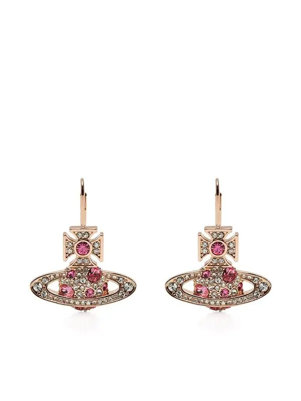 Vivienne Westwood Francette Bas Relief Earrings Pink Editorialist
