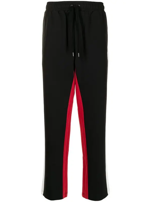 PORTS V Side-stripe Straight Trousers