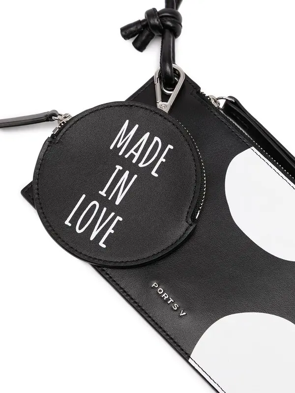 PORTS V Spot-print Leather Cardholder