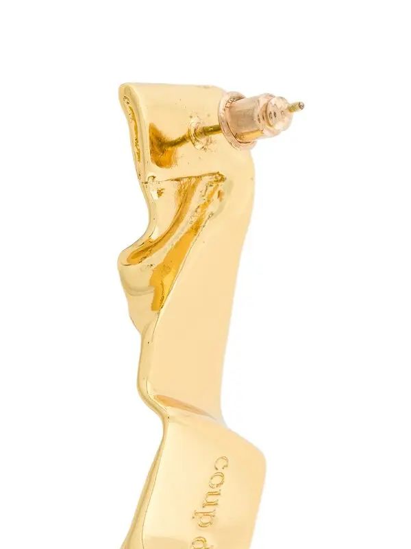 COUP DE COEUR Wave Drop Earrings - Gold