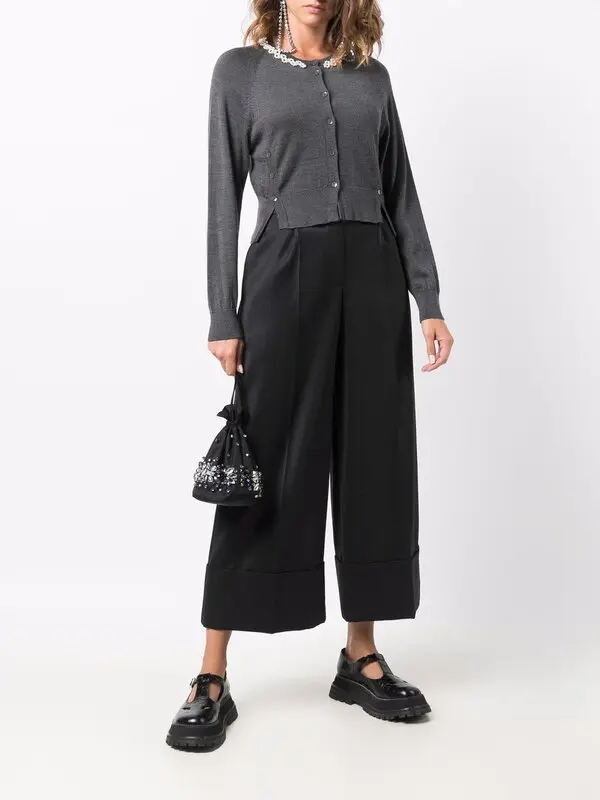Simone Rocha Cropped Wide-leg Trousers