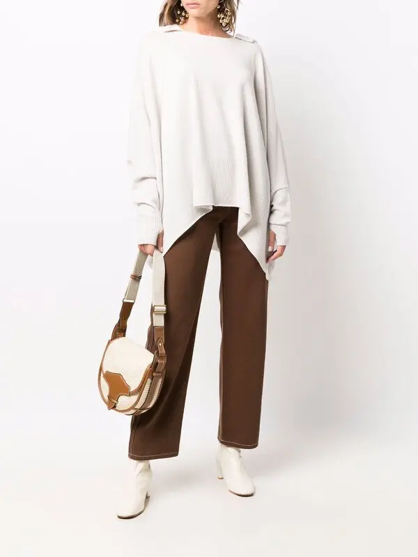 Malo Hooded Draped Cashmere Top