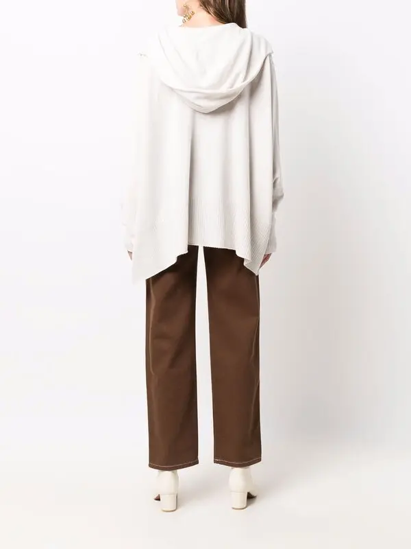 Malo Hooded Draped Cashmere Top