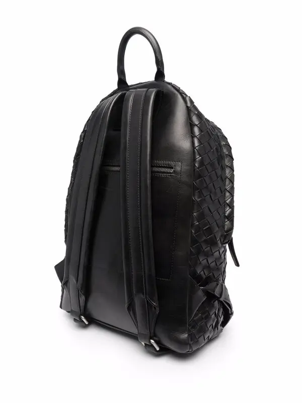 Officine Creative Armor Woven Leather Backpack