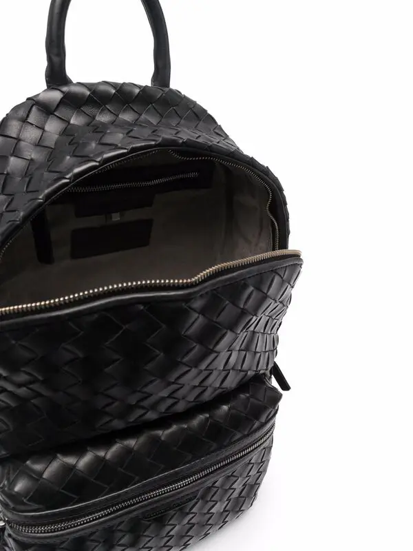 Officine Creative Armor Woven Leather Backpack
