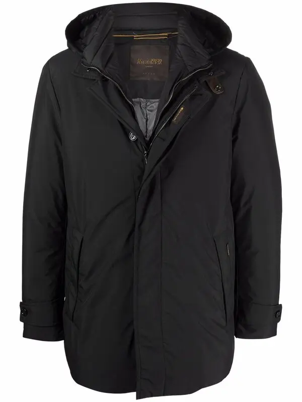 MOORER Raffaello-stp Padded Coat - Black