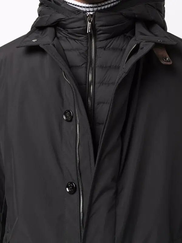 MOORER Raffaello-stp Padded Coat - Black