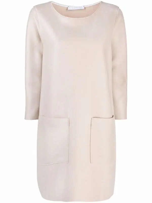 Harris Wharf London Round Neck Dress - Neutrals