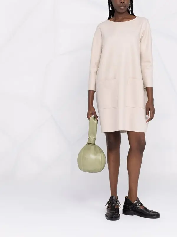 Harris Wharf London Round Neck Dress - Neutrals