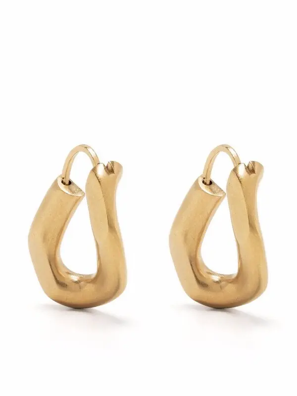MAISON MARGIELA Maillons Twisted Chain Earrings - Gold