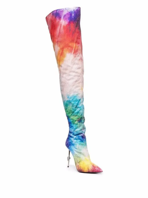 Philipp Plein Tie-dye Print Boots
