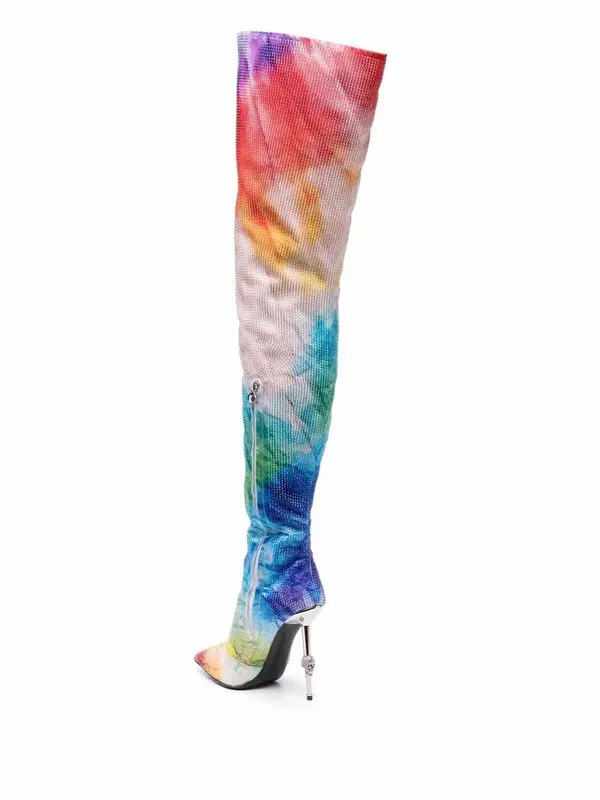 Philipp Plein Tie-dye Print Boots