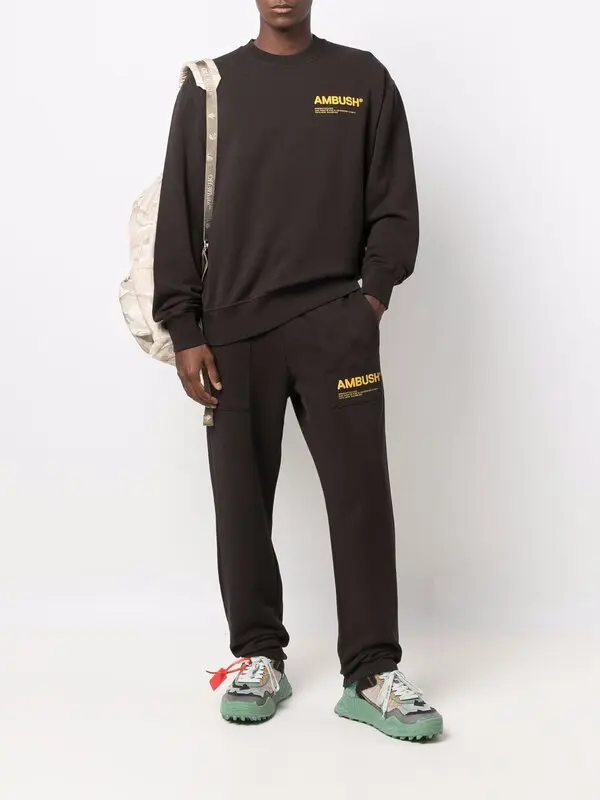 AMBUSH Logo-print Long-sleeve Sweatshirt - Brown