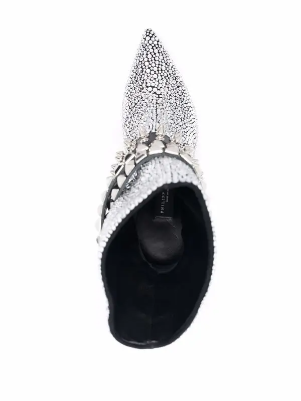 Philipp Plein Crystal-embellished Ankle Boots