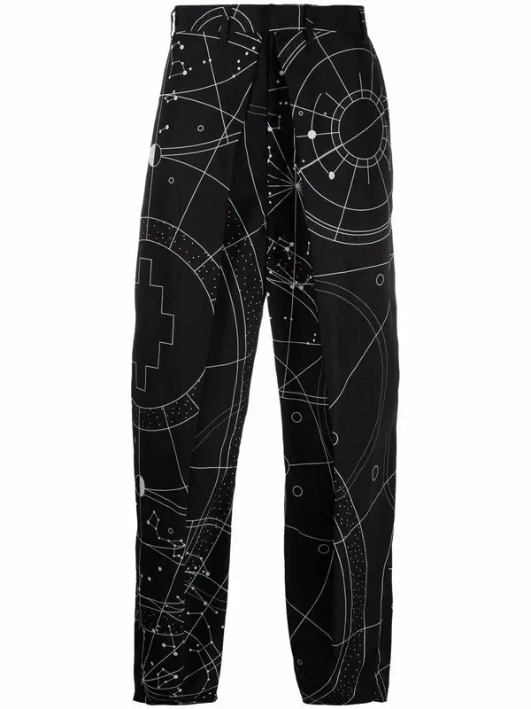 COUNTY OF MILAN All Over Astral Pleated Chinos