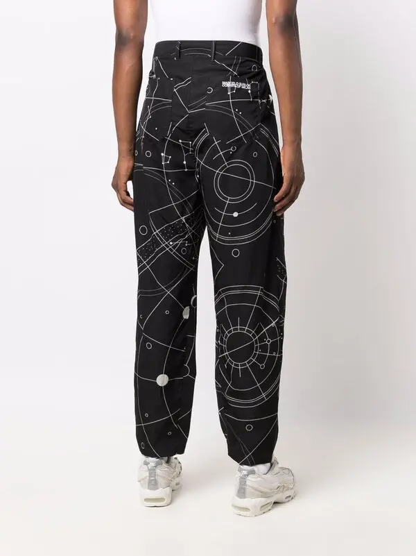 COUNTY OF MILAN All Over Astral Pleated Chinos