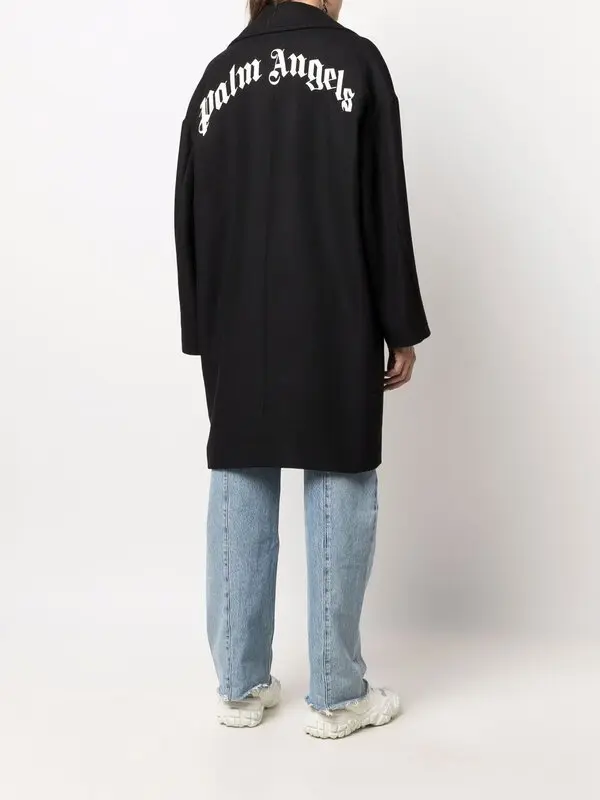 Palm Angels Logo-print Oversized Coat