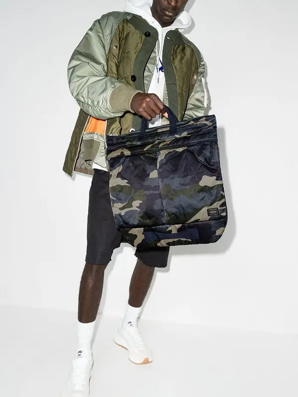 PORTER-YOSHIDA & CO Camouflage Print Helmet Tote Bag