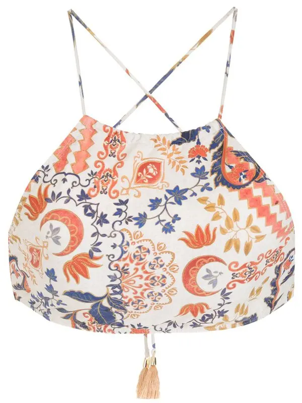 LYGIA & NANNY Ilana Paisley Floral-print Bikini - Neutrals